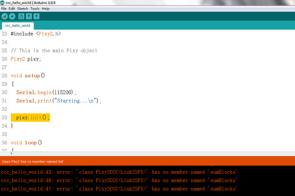 Connect PIXY2 to Arbotix-M - Pixy Software - Pixycam